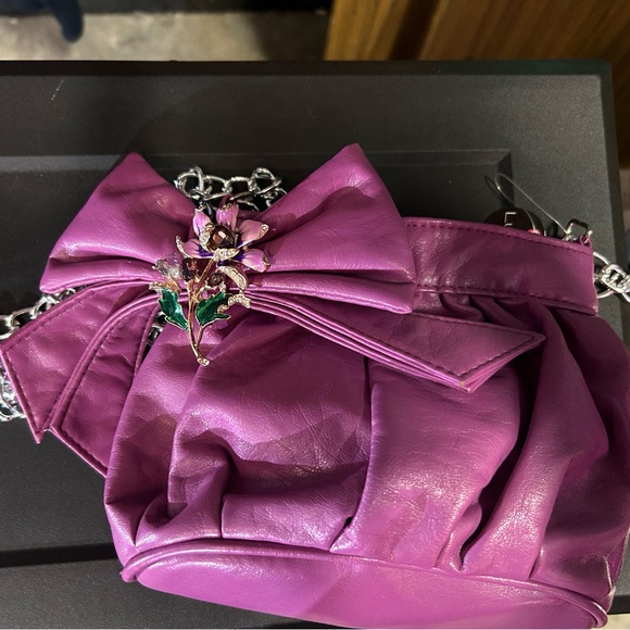 Private Label | Bags | Private Label Purple Mini Bag With Floral Detail ...